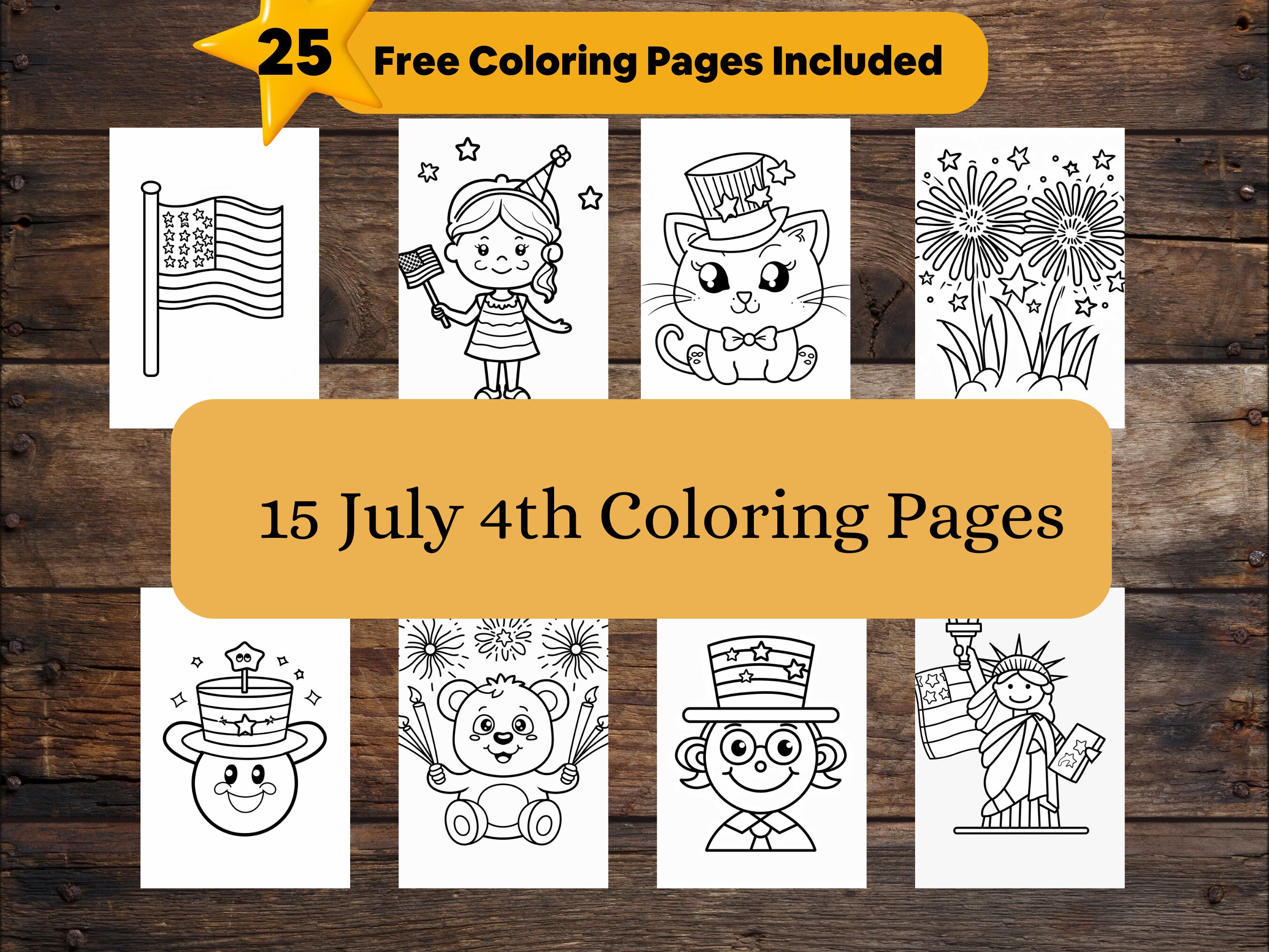 July 4th Coloring Pages, 4th of July Coloring Pages, Kids Coloring ...