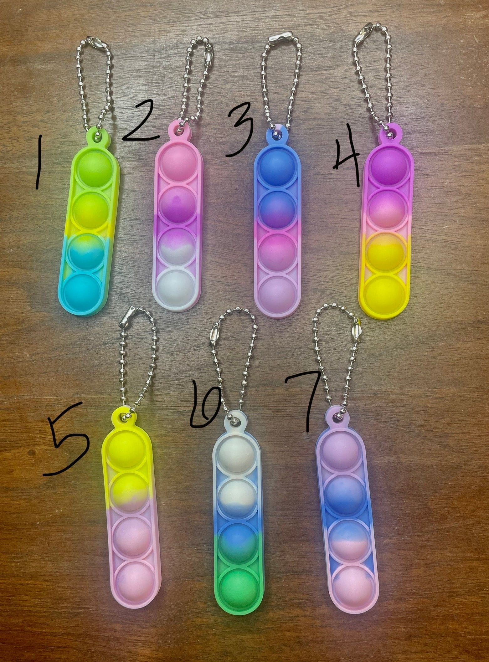 Mini Pop Fidget Colorful Keychain - Etsy