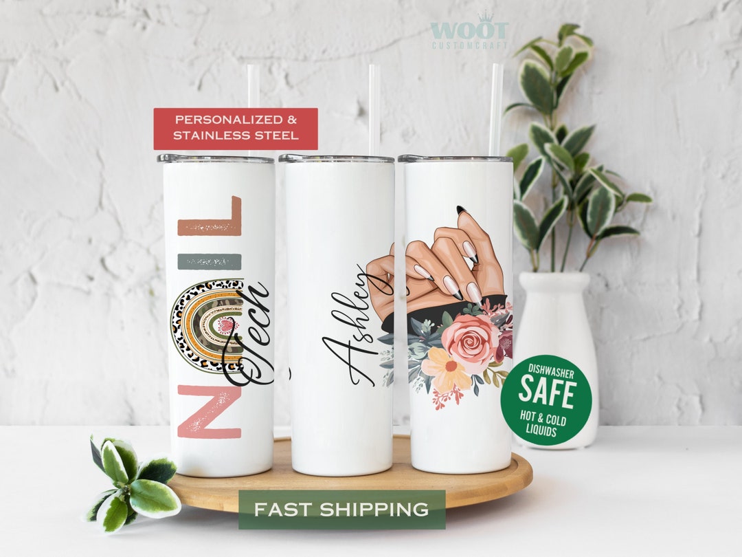 Nail Tumbler Nail Tech Tumbler Personalized, Nail Tech Gift, Nail ...