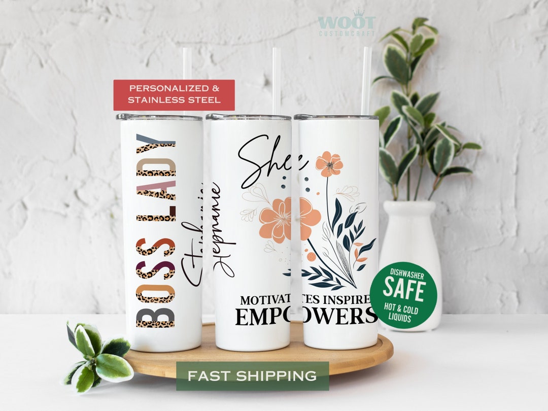 Boss Lady Tumbler Personalized Boss Lady Gifts Custom Boss Gift for ...
