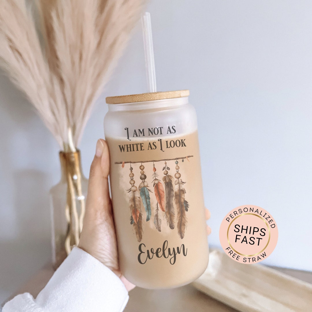 Native American Cup Personalized Native American Glass Cup, Custom ...