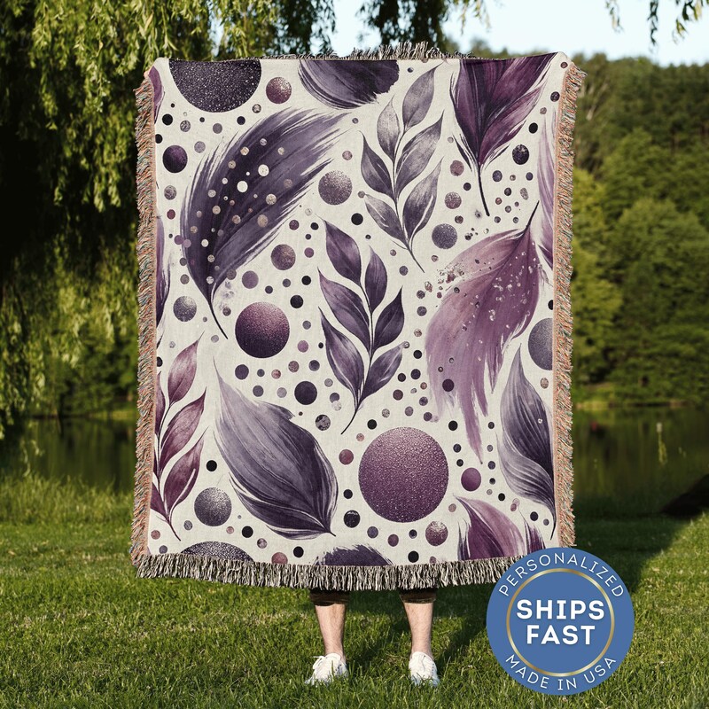 Leaf Throw Blanket - Etsy