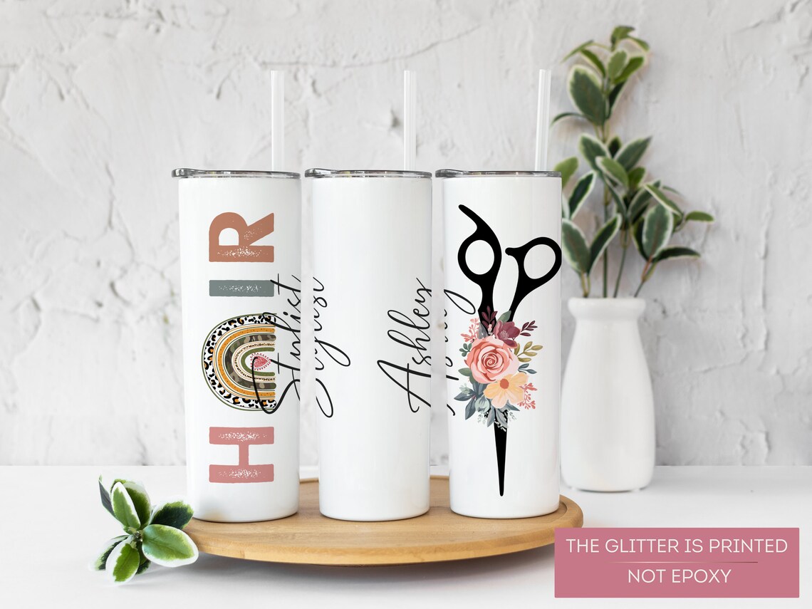 Hair Stylist Gift Personalized Tumbler for Hairdressers Cosmetology Cup ...