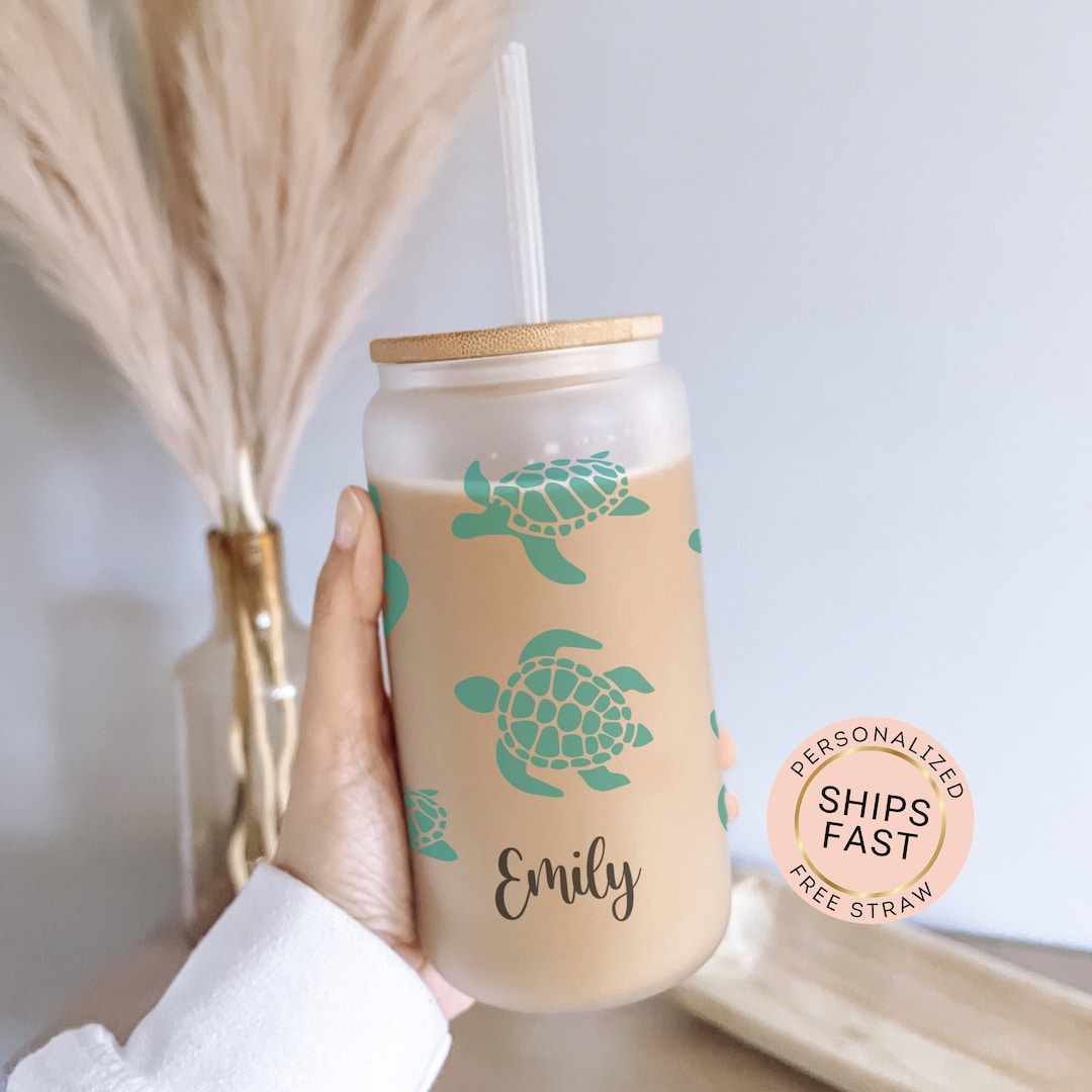 Turtle Cup Personalized Sea Turtle Gift for Her With Unique Design ...