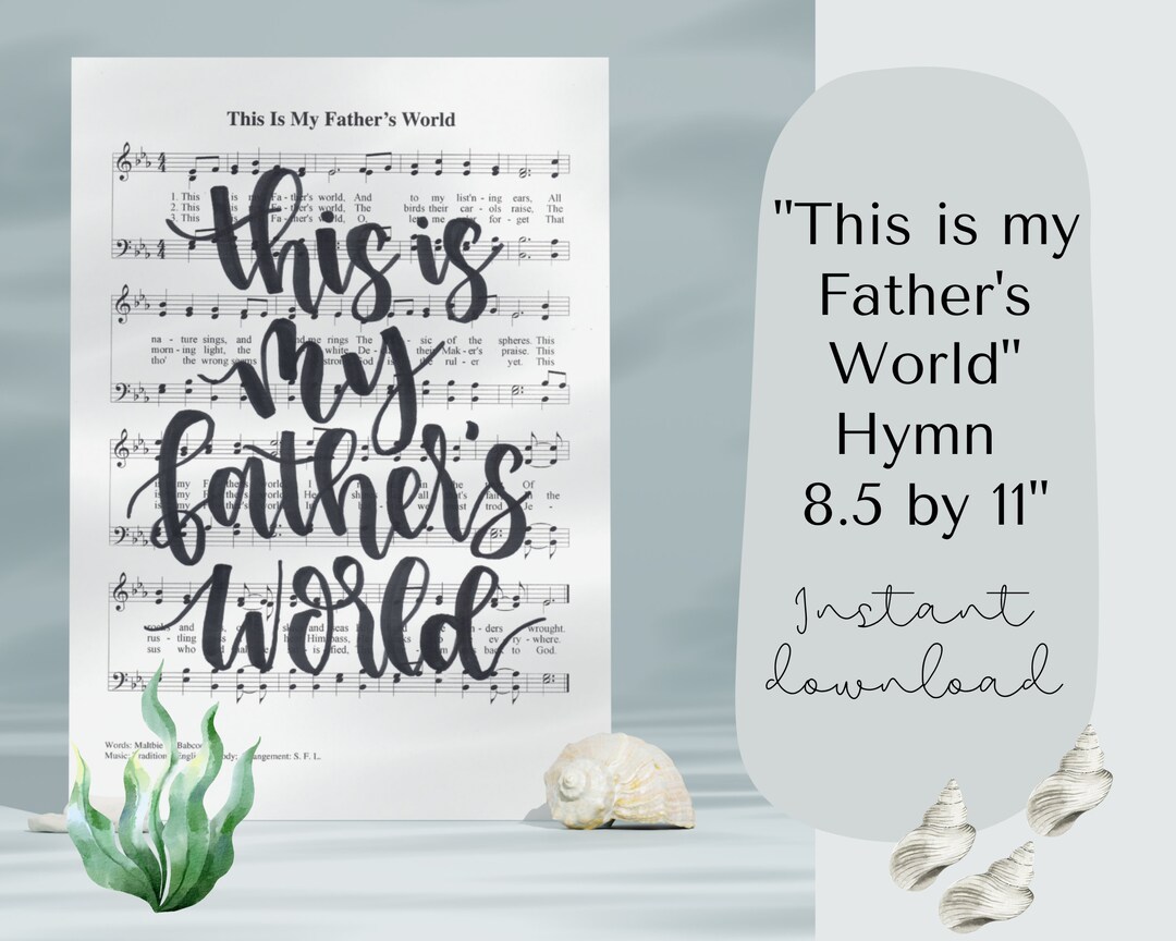 Calligraphy Over Sheet Music, Hymns, Calligraphy, This is My Fathers ...