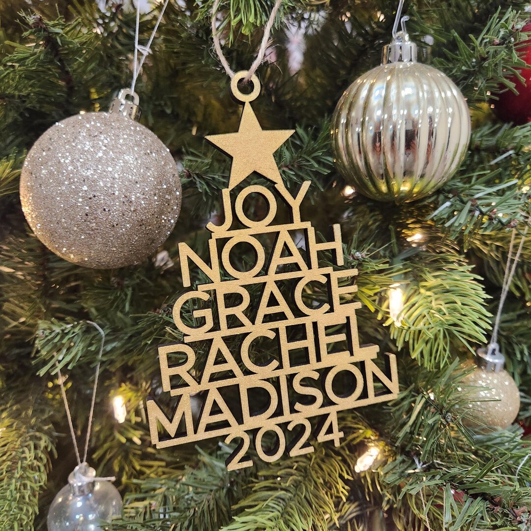 Personalized Family Name Tree Ornament 2025 Christmas Tree Ornament ...