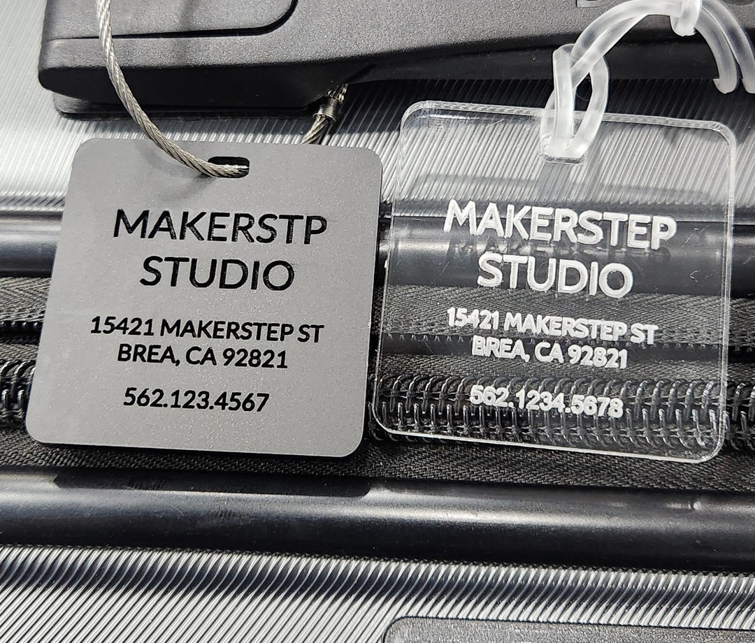 Luggage Tags Personalized 1/8 Acrylic Custom ID Tag Tag Backpack Tag ...