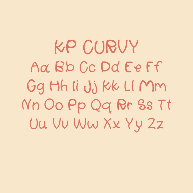 KP CURVY FONT a Handwritten Font by Kplettering - Etsy