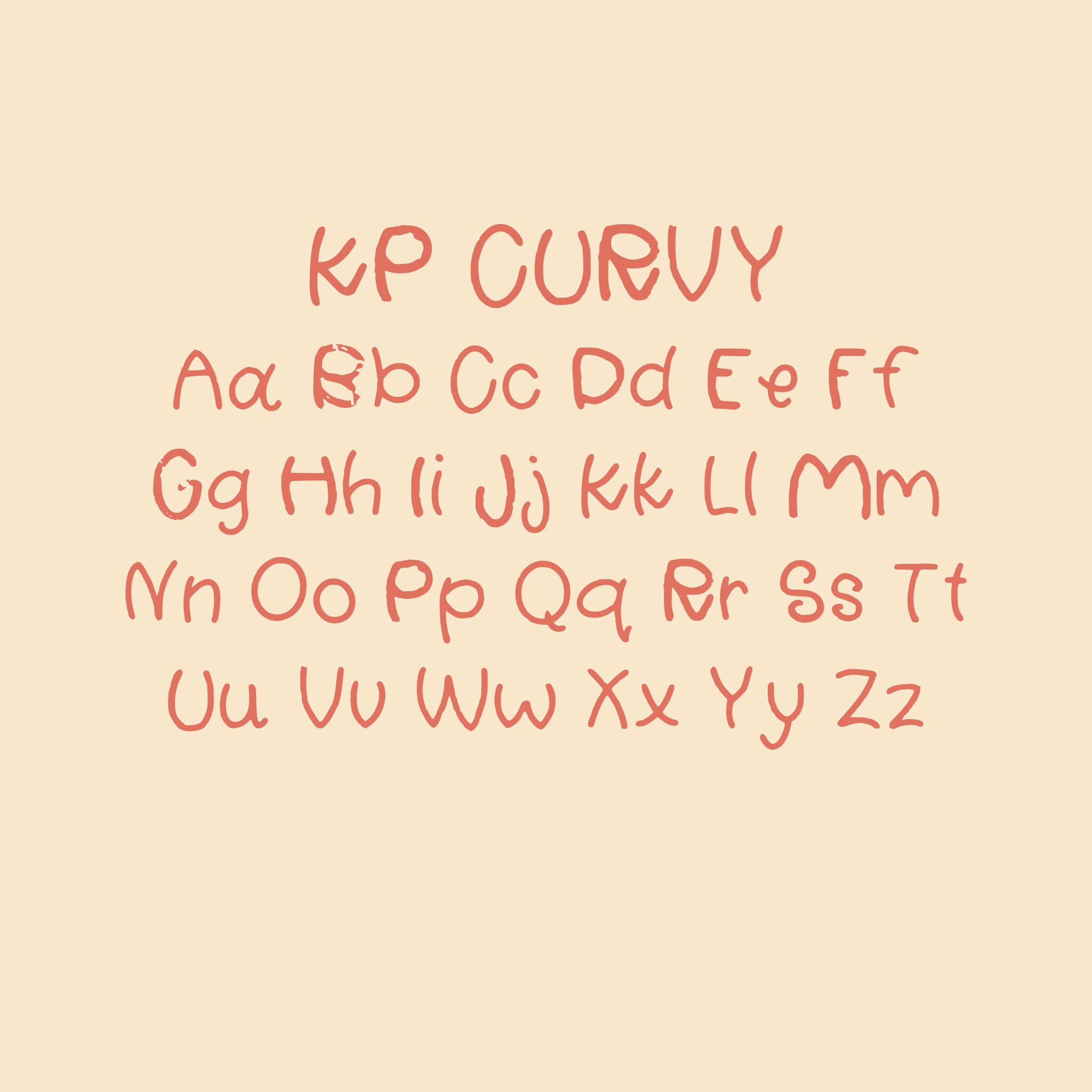 KP CURVY FONT || a Handwritten Font by Kplettering || - Etsy