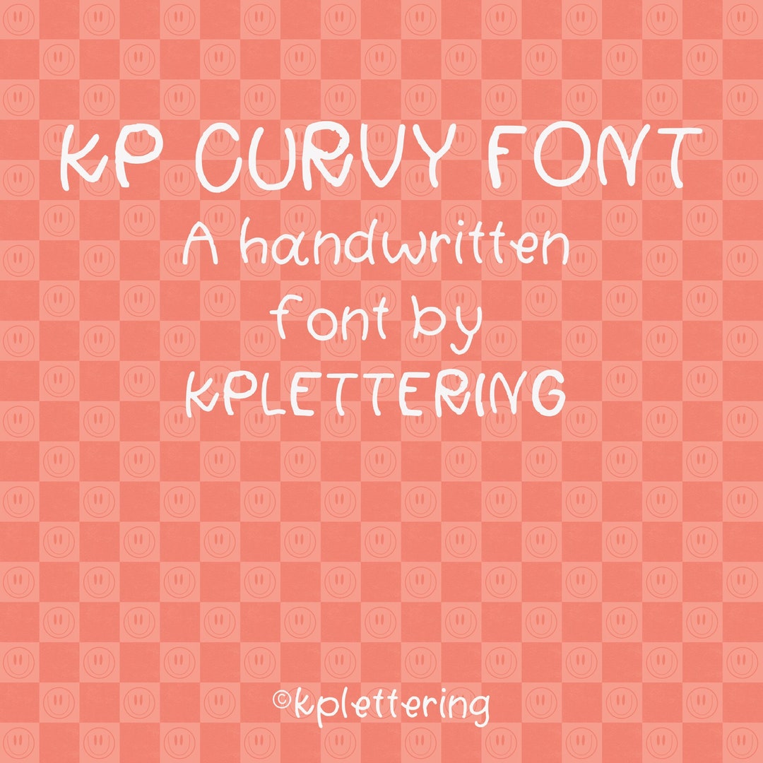 KP CURVY FONT || a Handwritten Font by Kplettering || - Etsy
