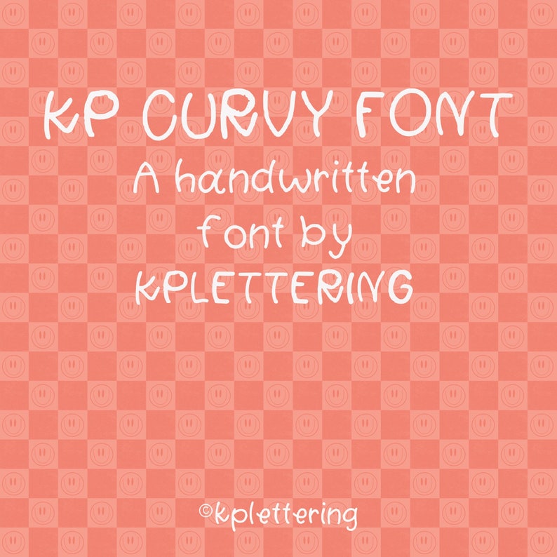 KP CURVY FONT || a Handwritten Font by Kplettering || - Etsy