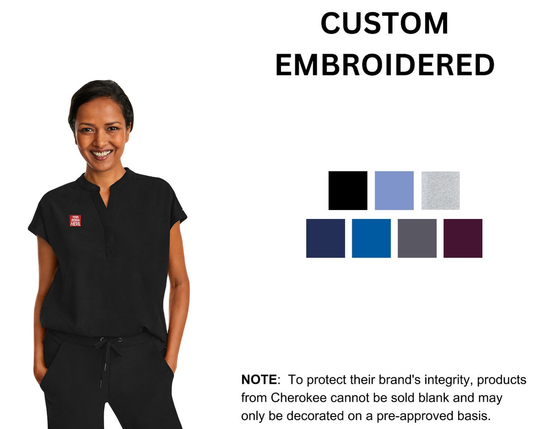 Custom Embroidered Healing Hands® Journey Top, Your Text, Logo or Art ...