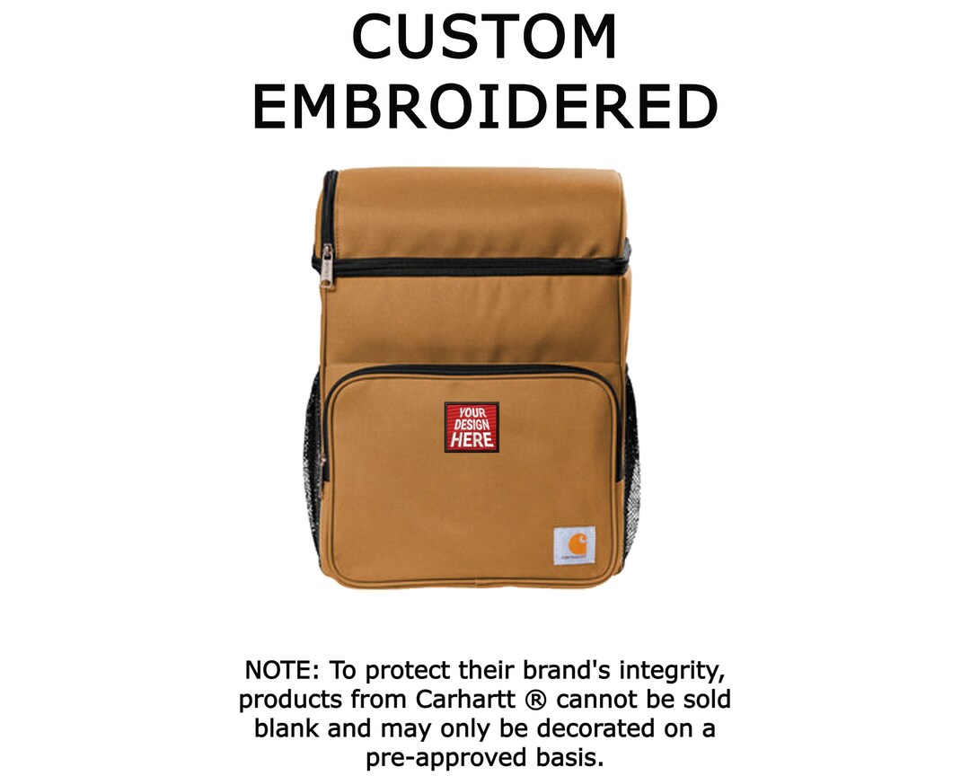 Custom Embroidered Carhartt ® Backpack 20-can Cooler, Your Text, Art or ...