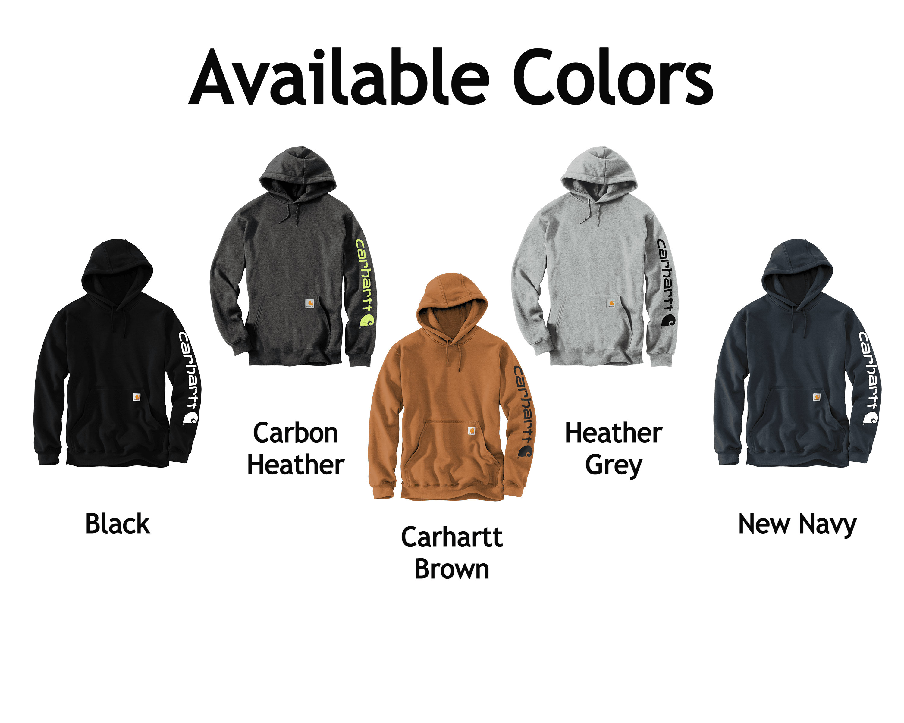 Custom Embroidered Carhartt ® Midweight Hooded Logo Sweatshirt, Your ...
