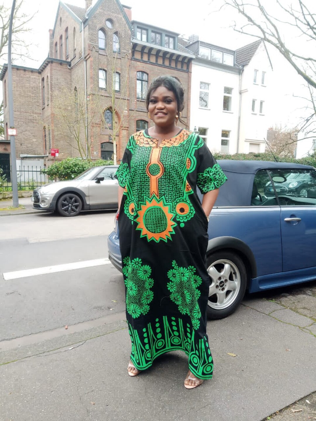 Woman Batik Kaftan Maxi Wear Green Gift Dress Batik Wedding - Etsy