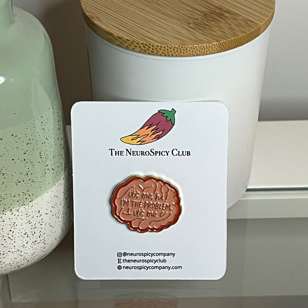 It's Me, Hi, I'm the Problem Brain Pin Badge, Swiftie Gift - Etsy