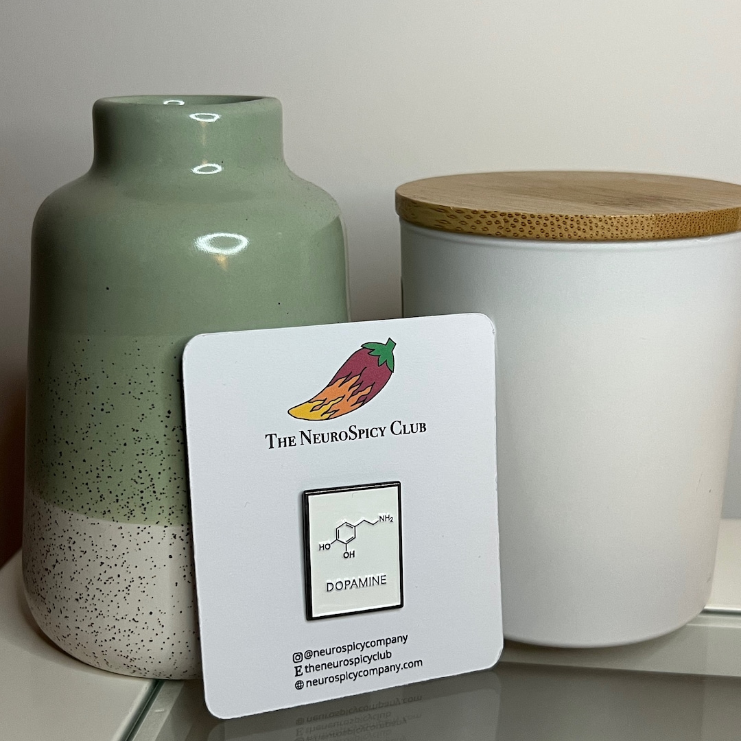 Dopamine Molecule Pin | Serotonin Molecule Pin | Caffeine Molecule Pin ...