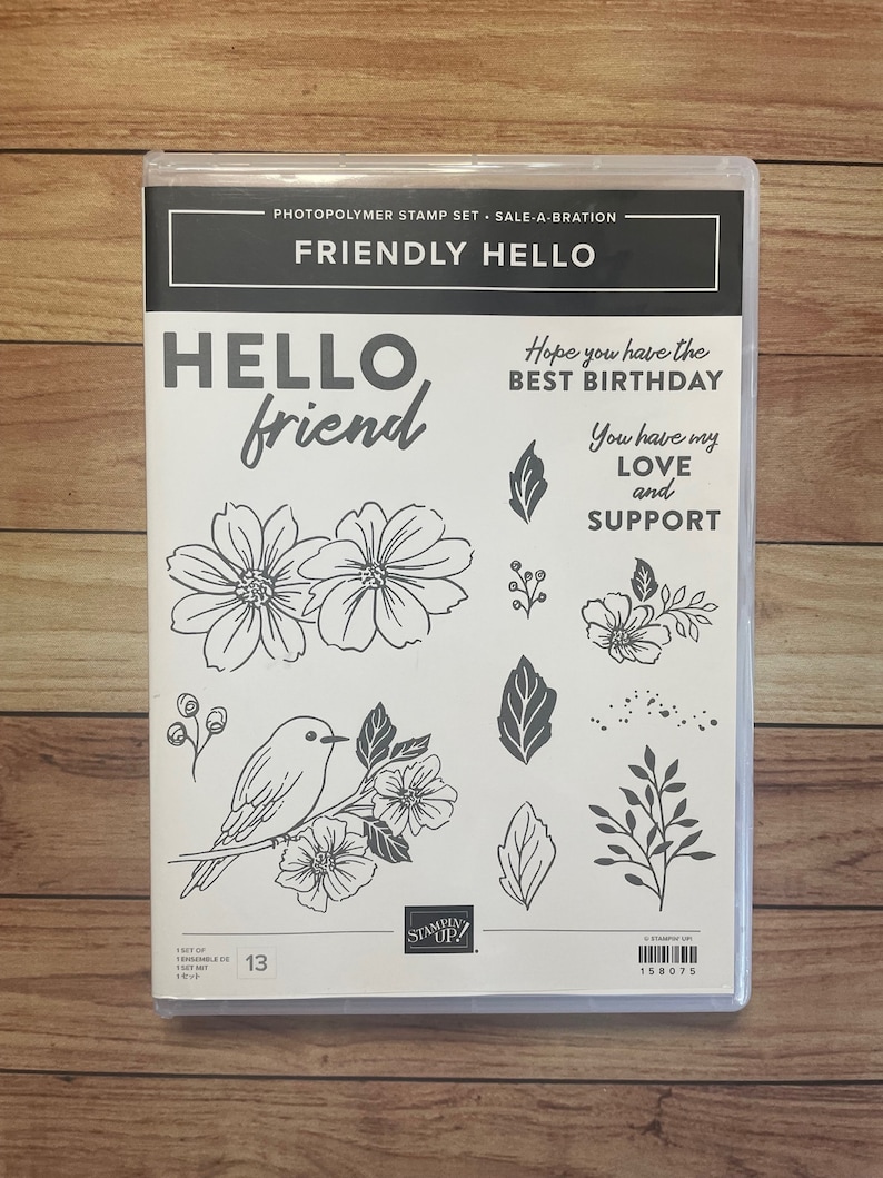Friendly Hello Stamp Set - Etsy