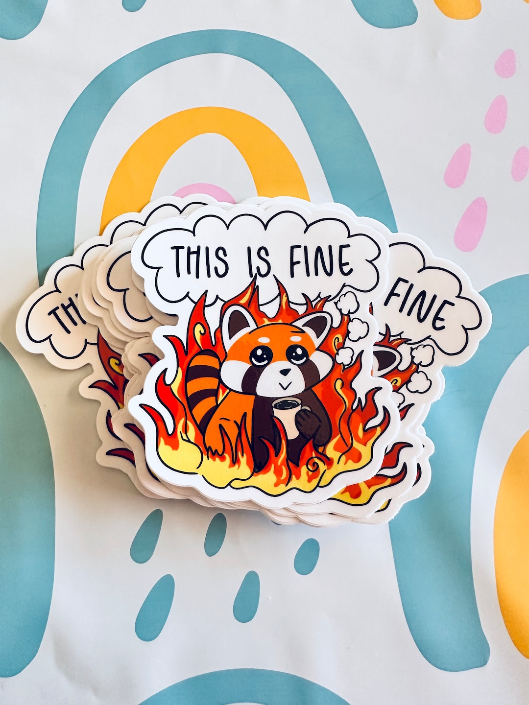 This is Fine Meme Vinyl Sticker for Laptops Water Bottles and - Etsy