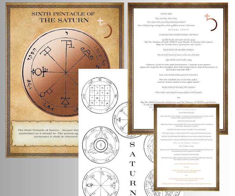 The Seven Pentacles of Saturn - Complete PDF Guide (68 Pages): Rituals ...