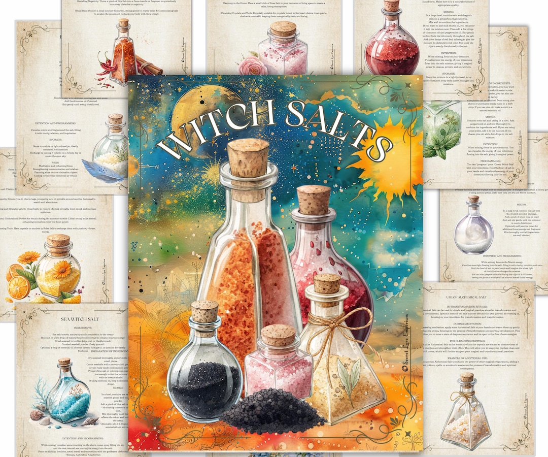Witch Salts Collection | Magical Salt Recipes | Pages PDF | Witchcraft ...
