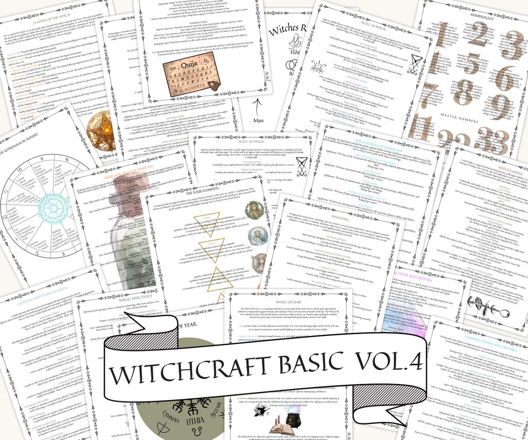 Witchcraft Basic, Enchanting Essentials: Wicca Wisdom in PDF, Vol.4 - Etsy Polska