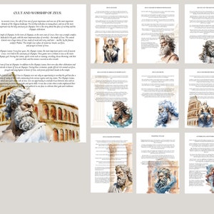 Zeus Greek God, Greek Mythology, Printable PDF - Etsy