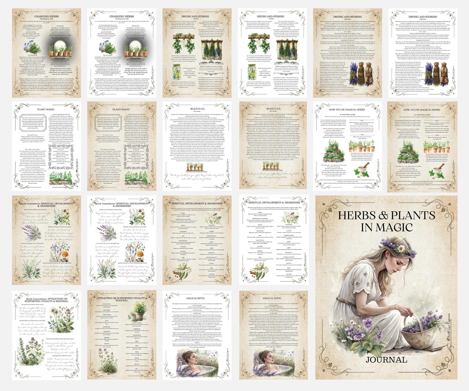 Herbal Magic Grimoire: Green Witchcraft Journal (PDF) - Etsy