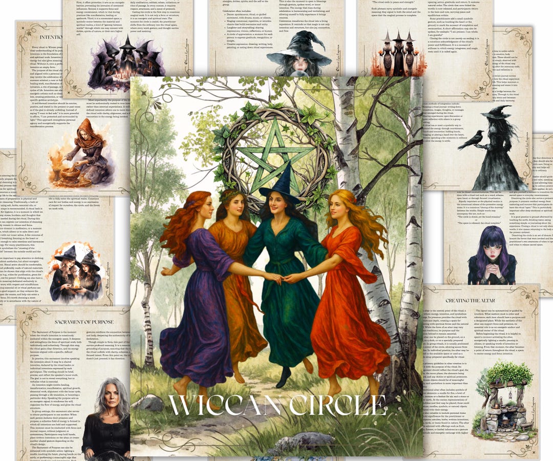 Wiccan Circle Grimoire Pages | Witchcraft Ritual Guide Book of Shadows ...