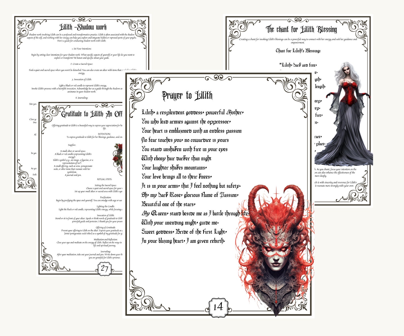 LILITH Dark Goddess, Mother of Demons Babylonian - Etsy