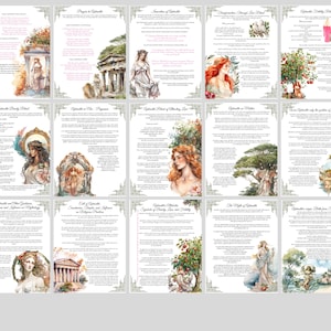 Aphrodite Goddess Greek Mythology, Grimoire Pages Printable - Etsy
