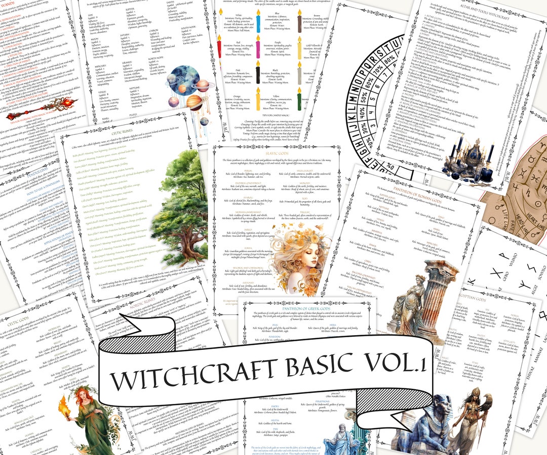 Witchcraft Basic, Enchanting Essentials: Wicca Wisdom in PDF, Vol.1 - Etsy Polska