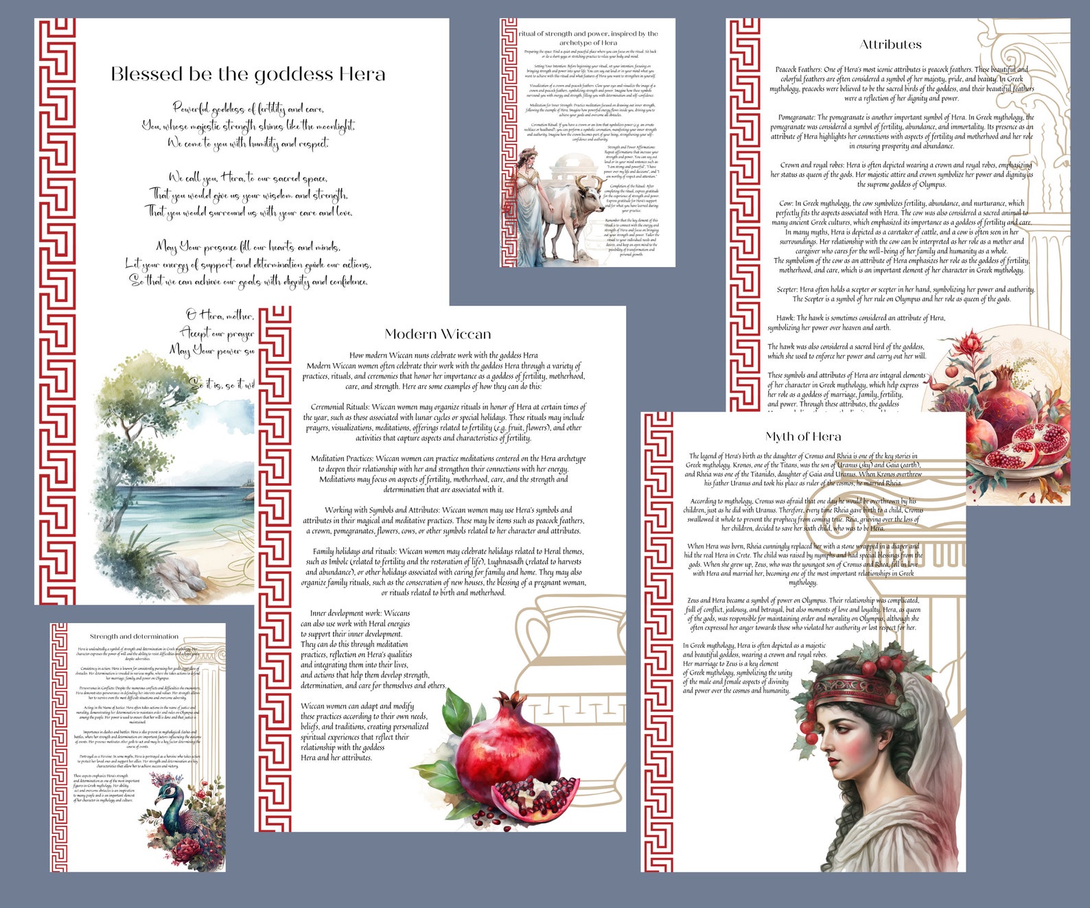 Hera Goddess, Greek Mythology, Printable PDF - Etsy