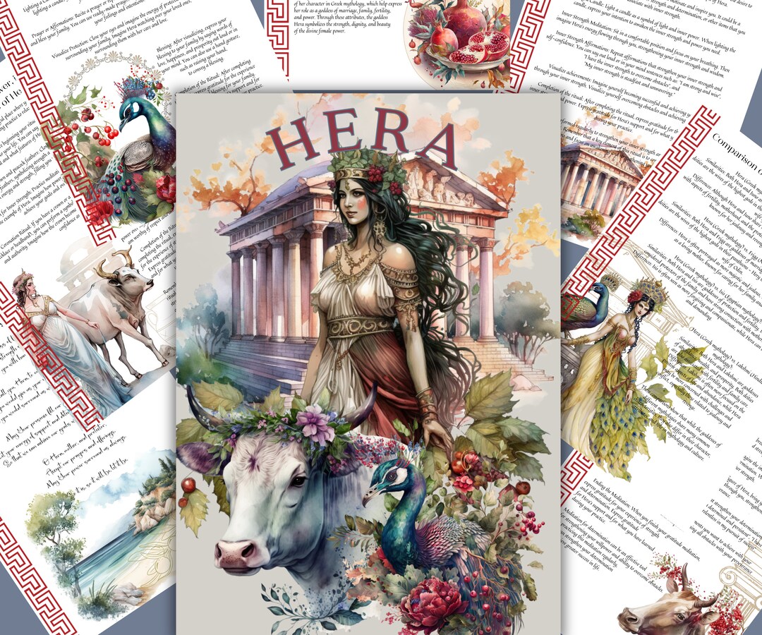 Hera Goddess, Greek Mythology, Printable PDF - Etsy
