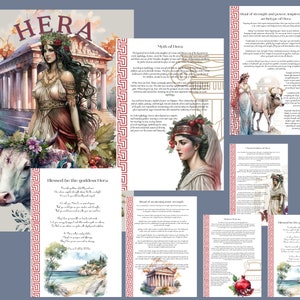 Hera Goddess, Greek Mythology, Printable PDF - Etsy