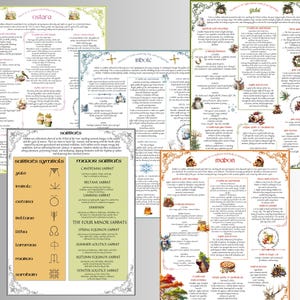 SABBATS Wheel of the Year, Witch's Sabbat Guide - Etsy