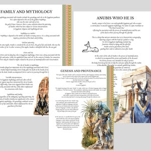 ANUBIS Egyptian God, Egyptian Mythology Witchcraft Grimoire Pages - Etsy