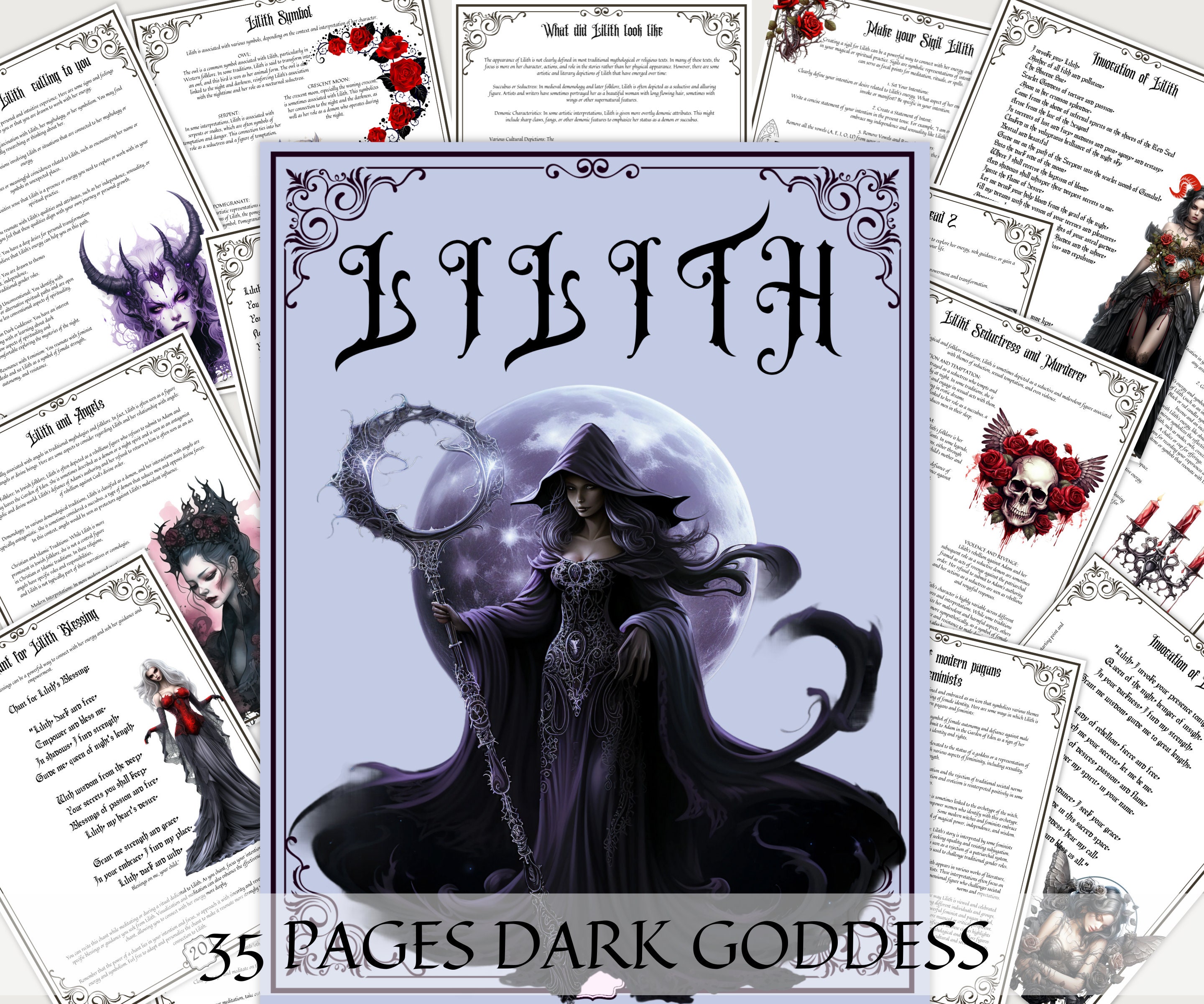 LILITH Dark Goddess Mother of Demons Babylonian - Etsy UK
