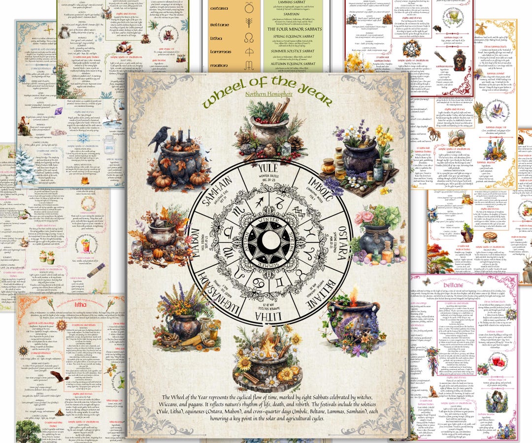 SABBATS Wheel of the Year, Witch's Sabbat Guide - Etsy