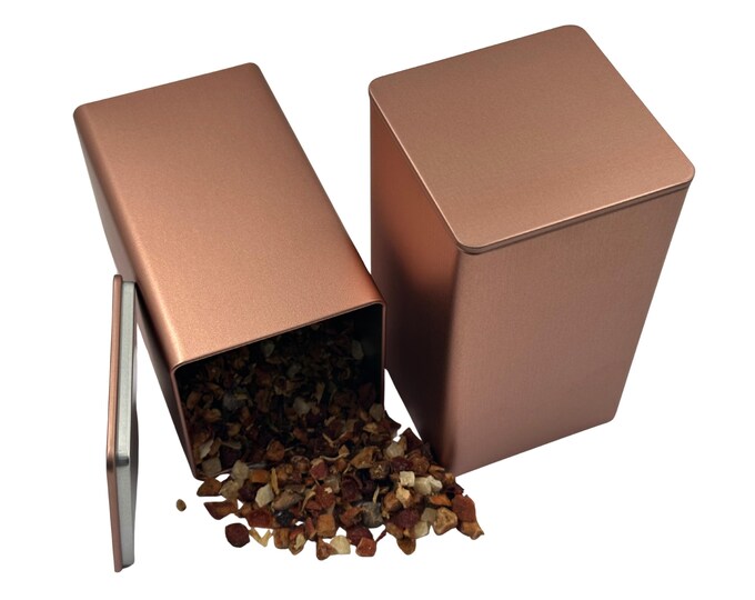 Rose Gold Tea Tin 250g | Aroma-tight Storage Tin Made of Tinplate ...