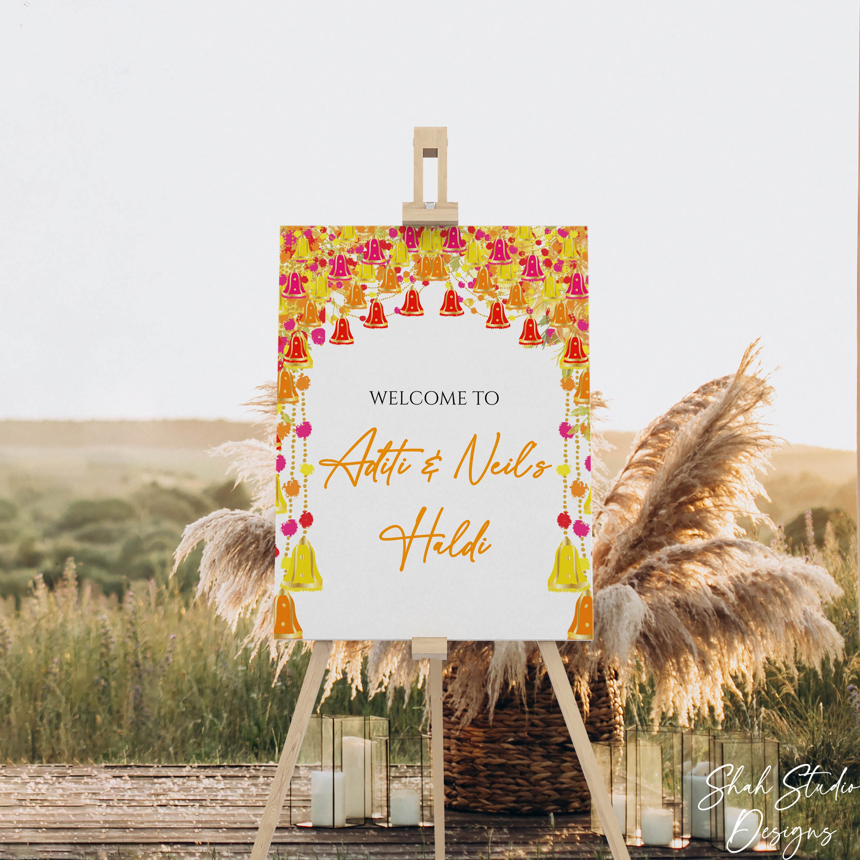 Haldi Welcome Sign, Haldi Decor, Haldi Poster, Haldi Sign, Pithi ...
