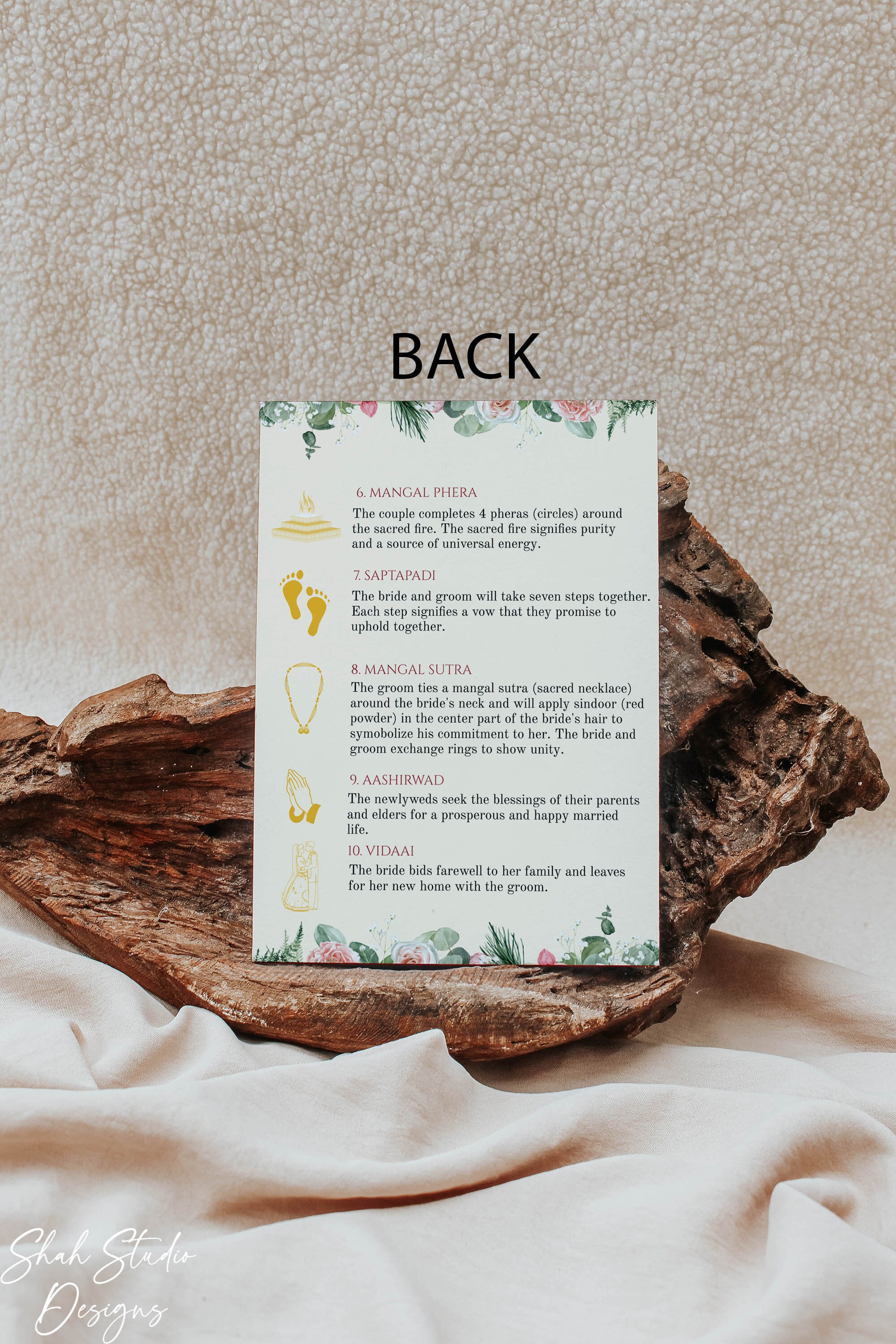 Indian Ceremony Program Hindu Wedding Program Indian Wedding Program ...