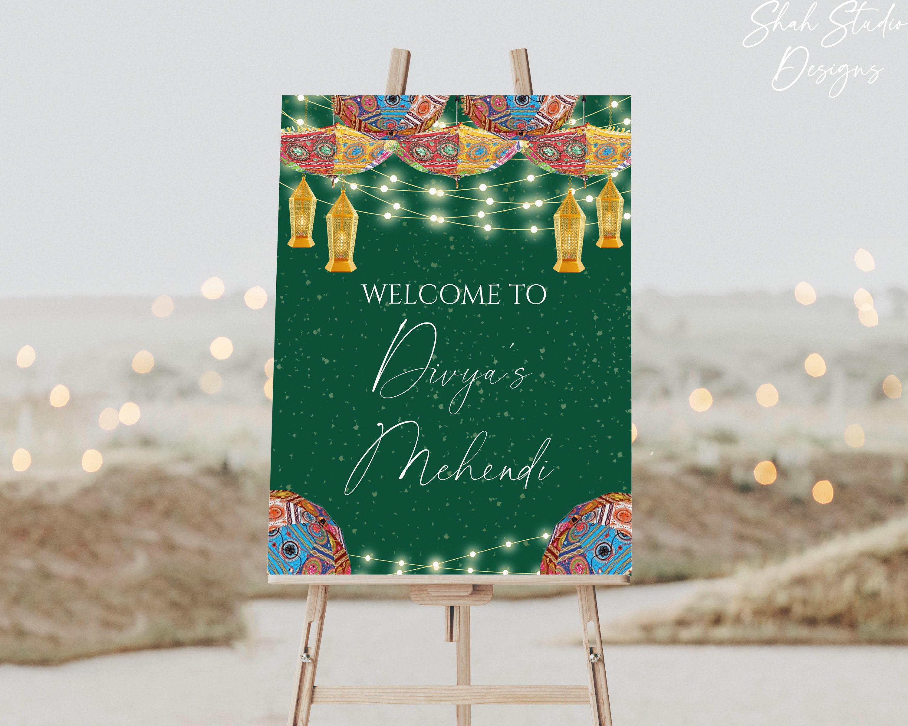 Mehendi Welcome Sign, Mehendi Sign, Hindu Wedding Sign, Mehndi Signs ...