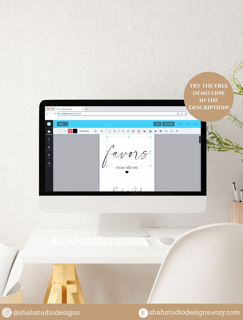 Minimalist Favors Sign Printable, Favors Printable Sign, Wedding Favors ...