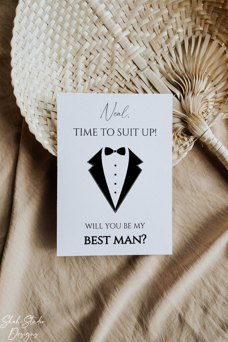 Groomsman Card Groomsman Proposal Best Man Proposal Card Will You Be My ...