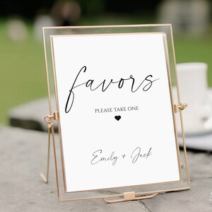 Minimalist Wedding Favors Sign, Elegant Script (digital Download) - Etsy