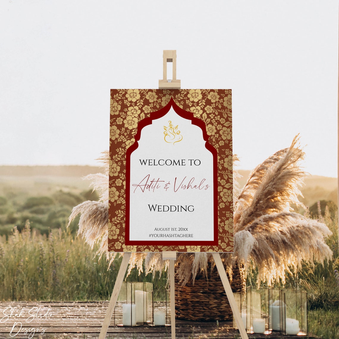 Indian Wedding Welcome Sign, Hindu Wedding Sign, Desi Wedding Decor ...