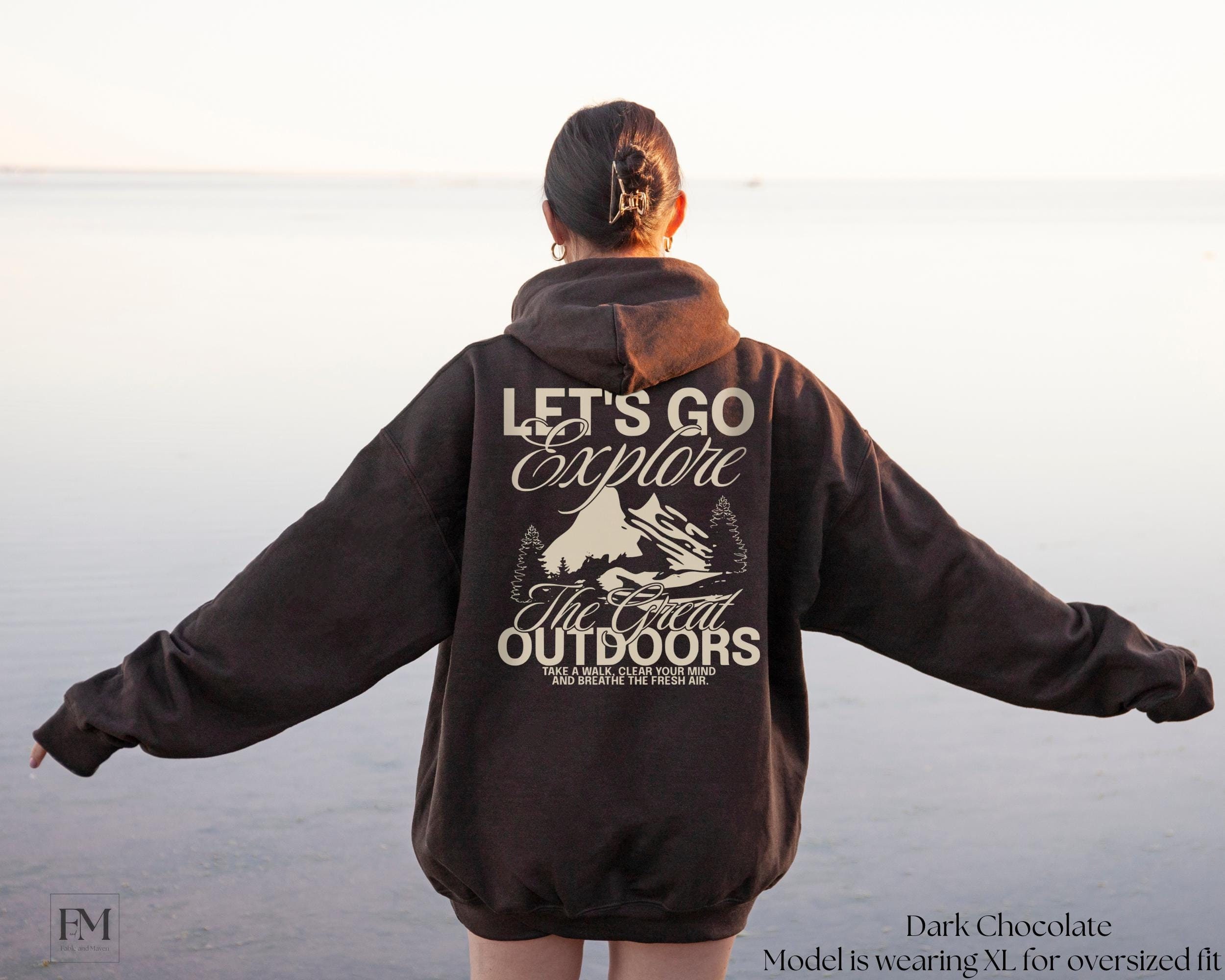 Explore Adventure Awaits Hoodie Hiking Sweatshirt for Forest Nature ...