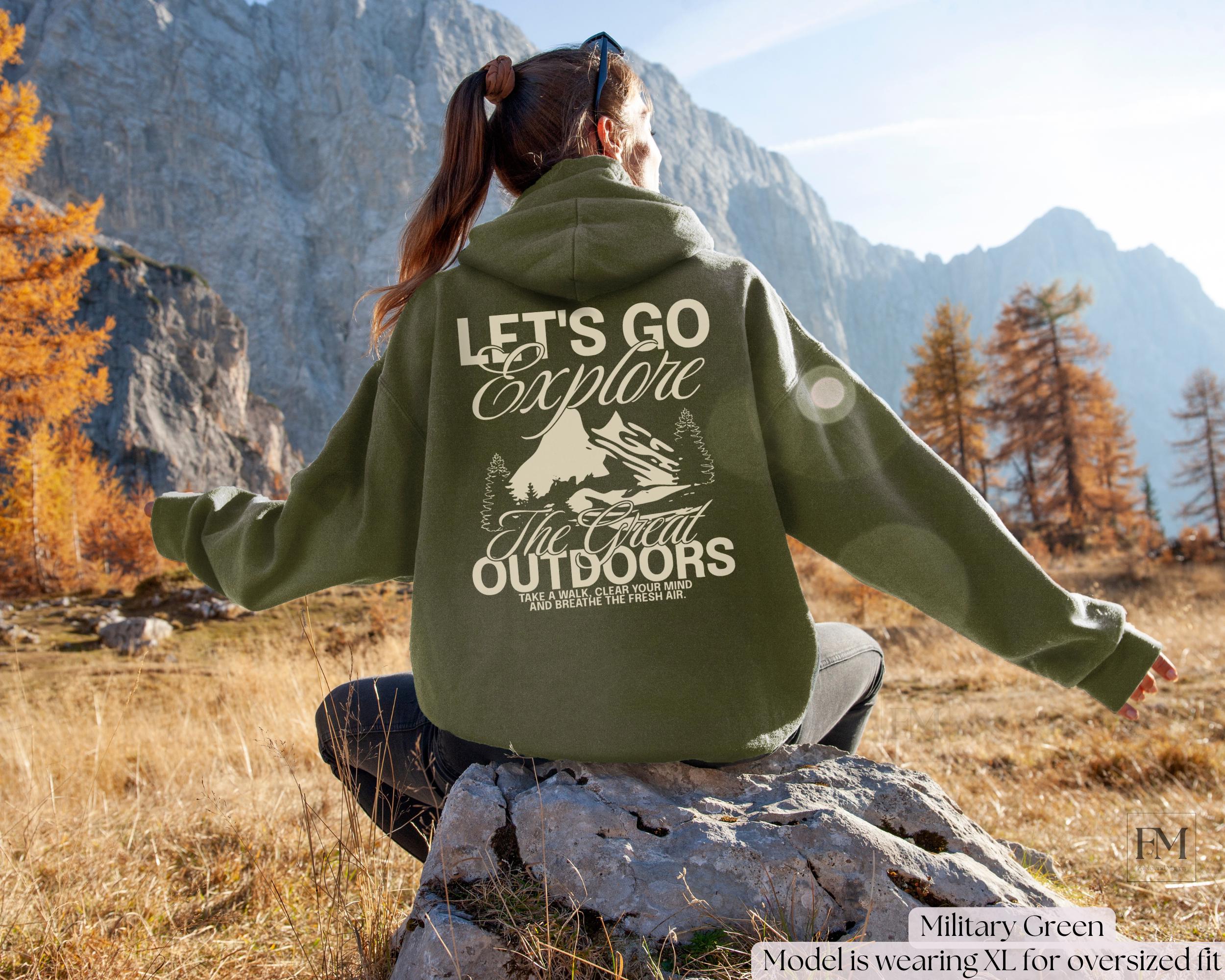 Explore Adventure Awaits Hoodie Hiking Sweatshirt for Forest Nature ...