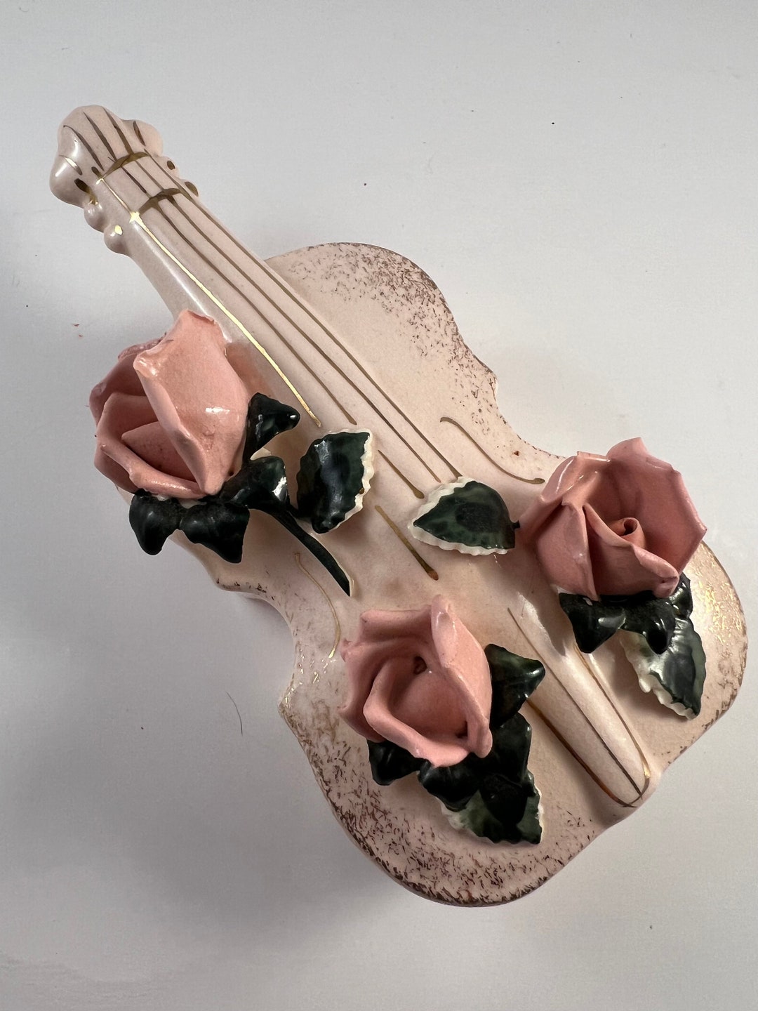 Vintage Lefton Pink Wall Pocket. Cello/violin Pink Roses. - Etsy